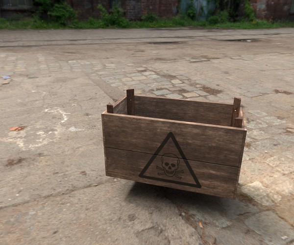 ArtStation - low poly wooden Box | Resources