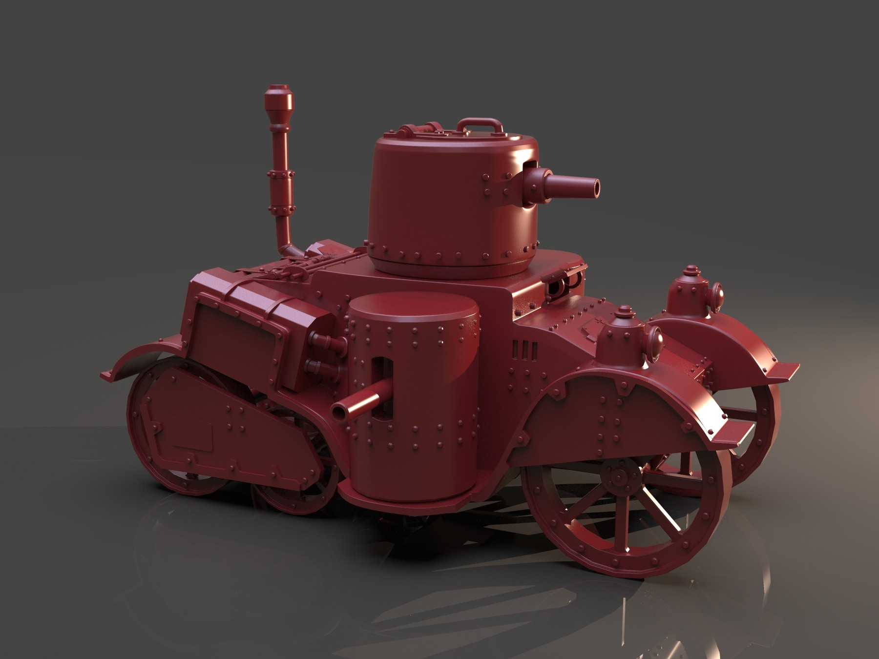 ArtStation - Steampunk Tank (High Poly Version) | Resources