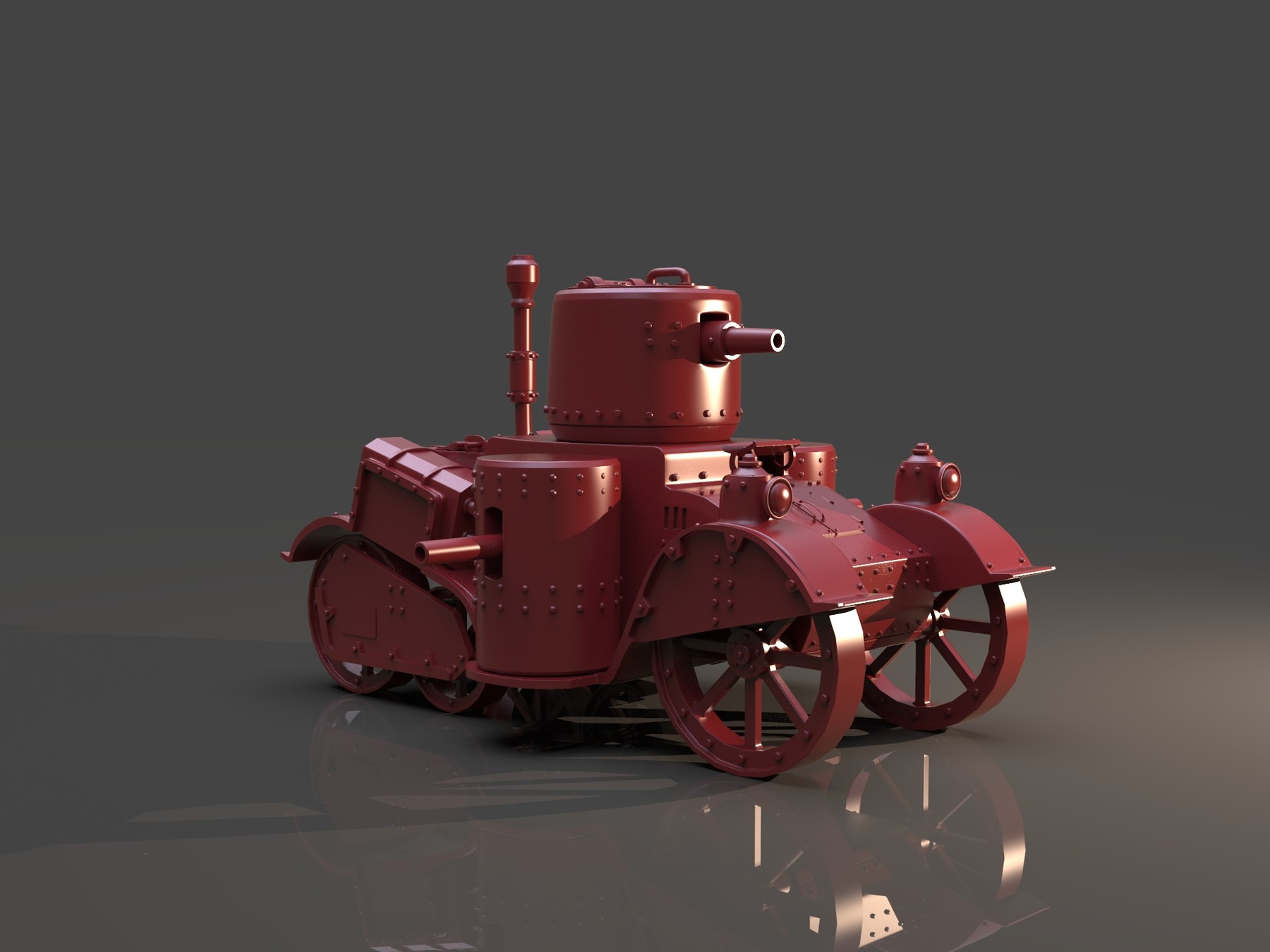ArtStation - Steampunk Tank (High Poly Version) | Resources