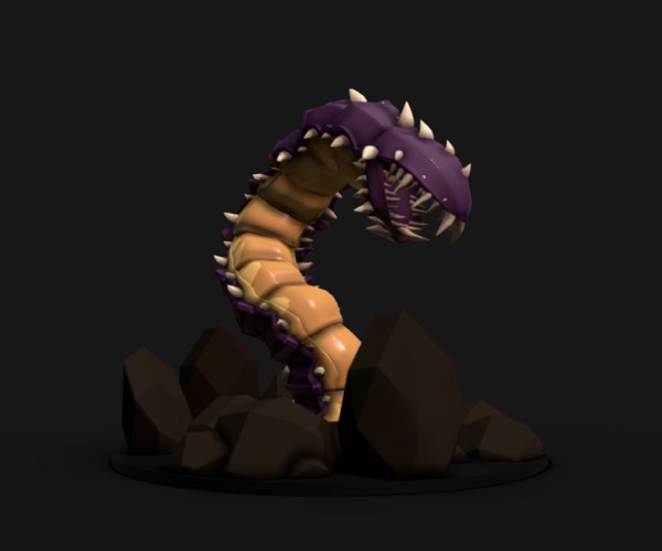 ArtStation - DnD - Purple Worm - Ready to print | Resources