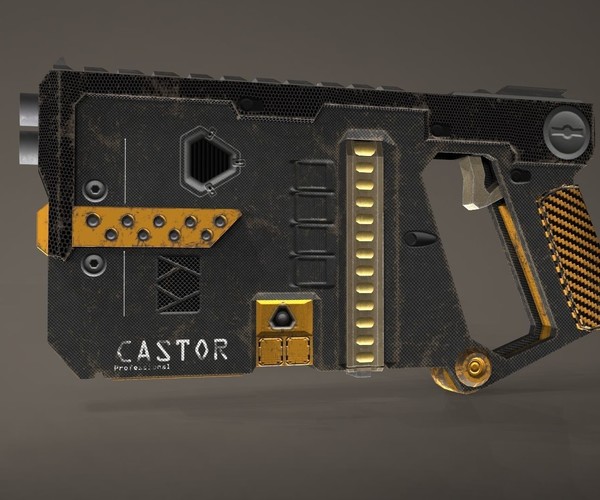 ArtStation - CASTOR Handgun | Game Assets