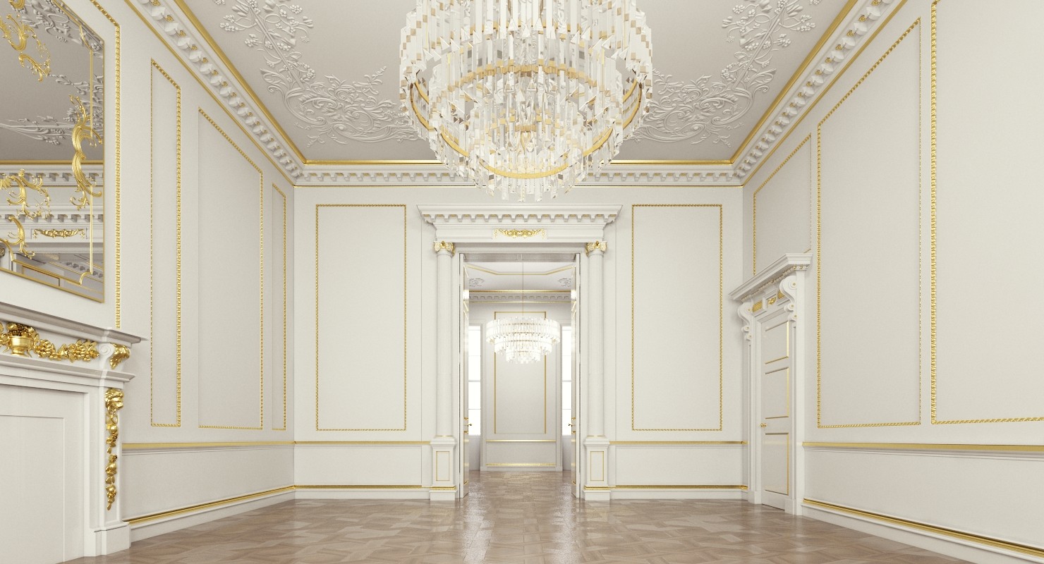 ArtStation - Classic Interior Room 3D | Resources