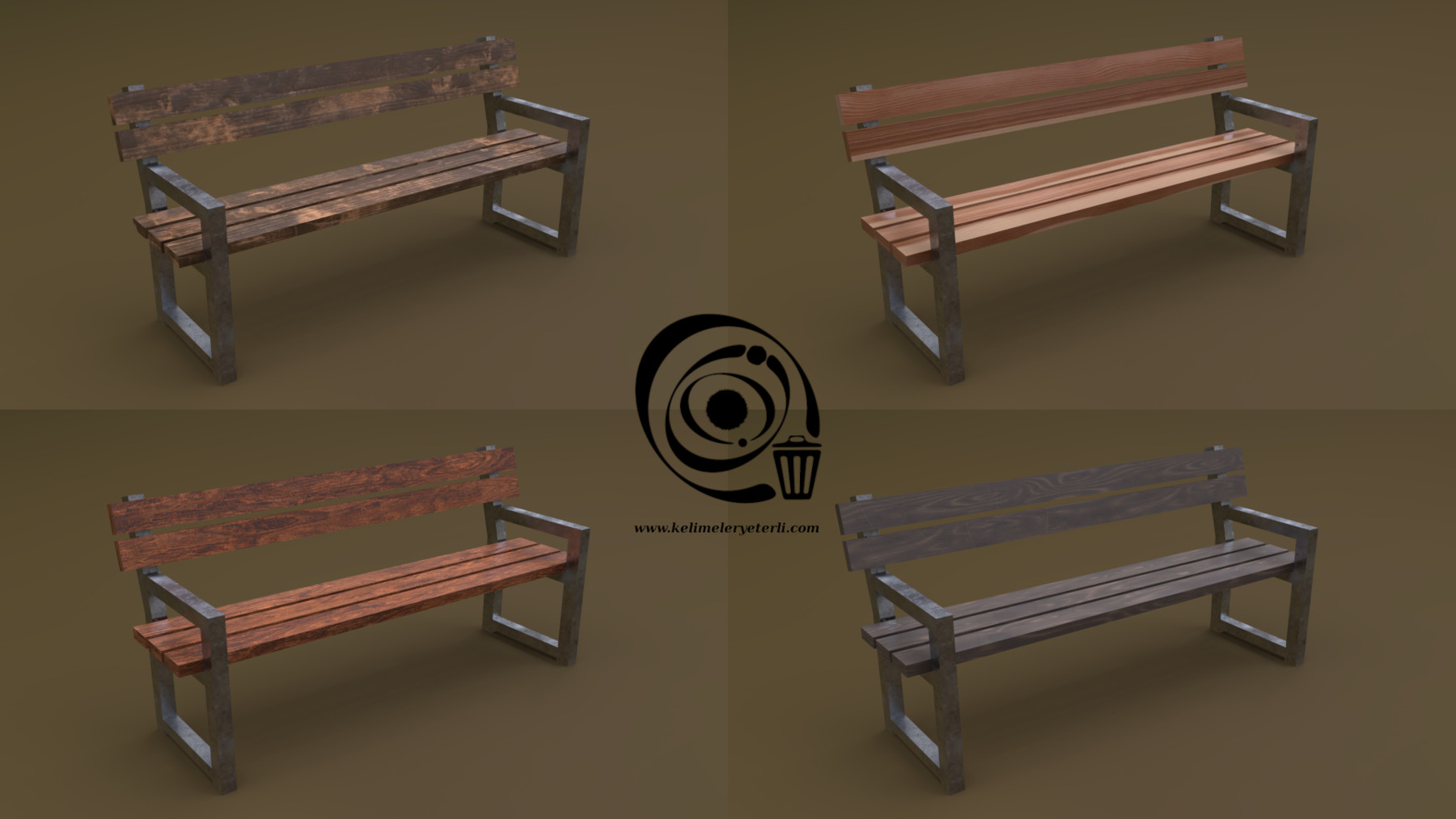 ArtStation - Bench 30 4in1 [4 Texture 1 Model] | Resources