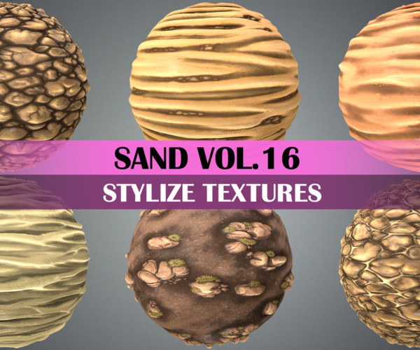 ArtStation - Stylized Sand Vol.16 - Hand Painted Texture Pack | Game Assets