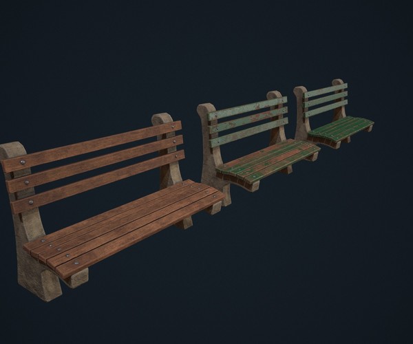 ArtStation - Park Bench | Game Assets