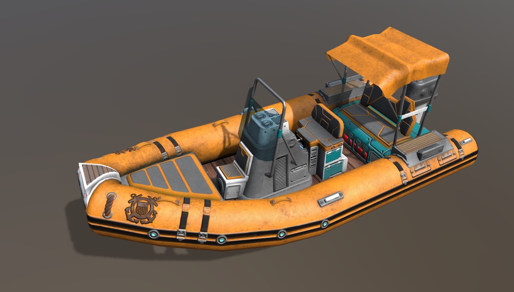 ArtStation - Low poly Zodiac boat set | Game Assets