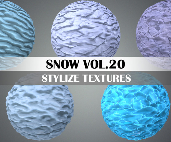 ArtStation - Stylized Snow Vol.20 - Hand Painted Texture Pack | Game Assets