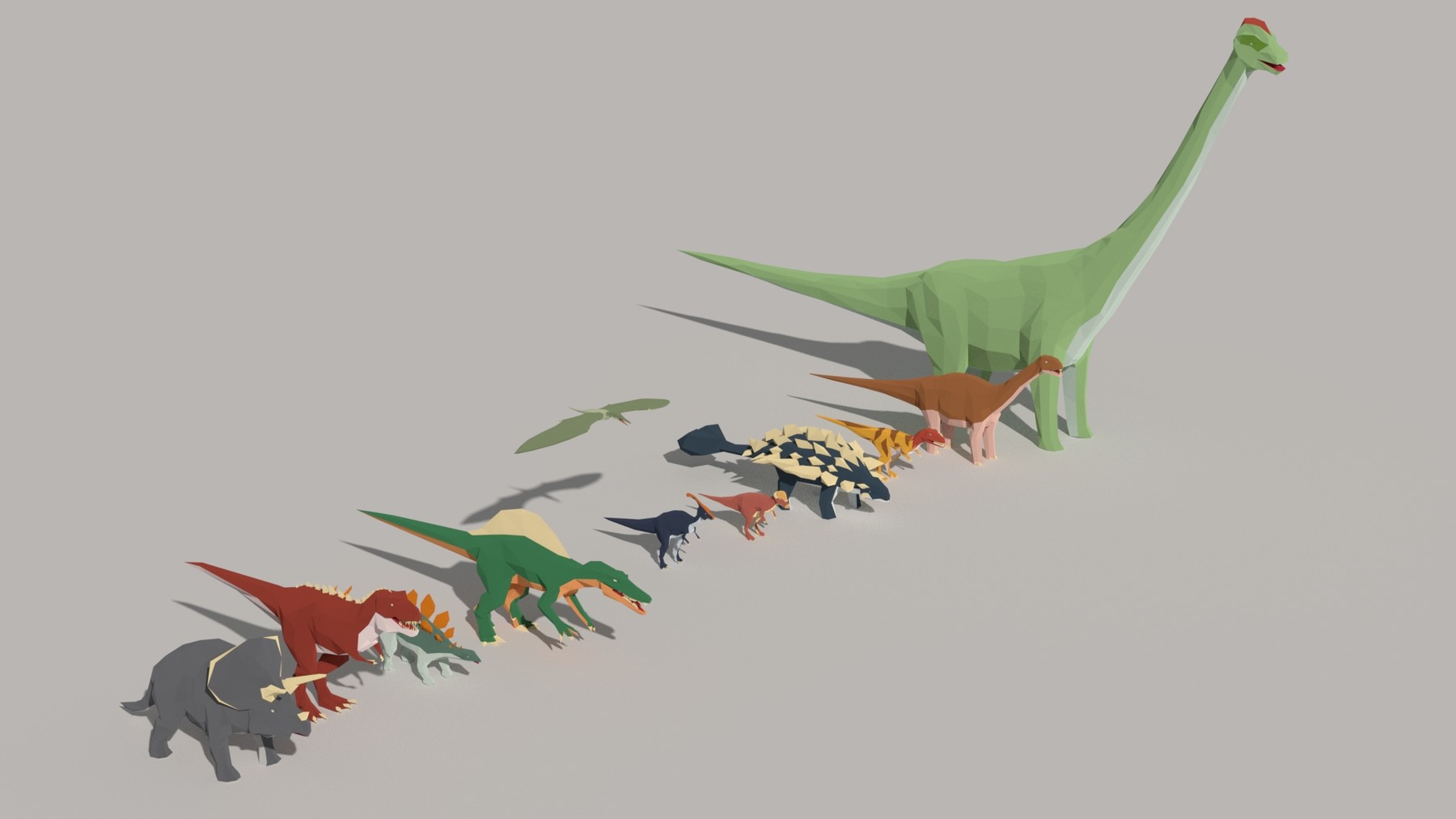 ArtStation - Low Poly Dinosaurs Pack | Resources