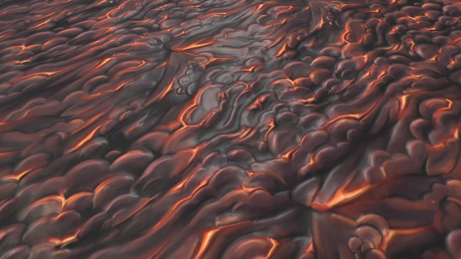 LOWLYPOLY STUDIO - Stylized Lava Vol.28 - Hand Painted Texture