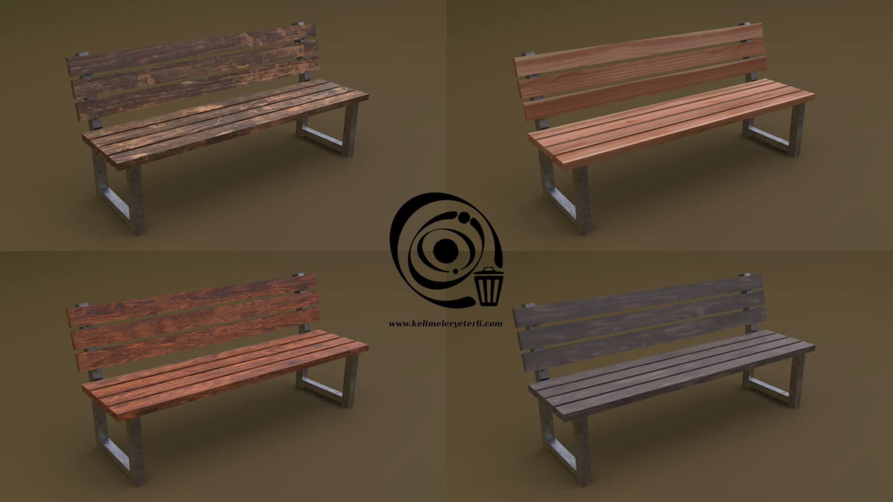 ArtStation - Bench 35 4in1 [4 PBR Texture 1 Model] | Resources