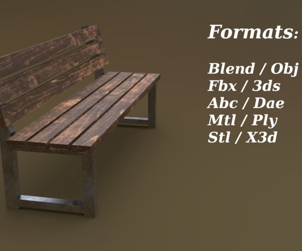 ArtStation - Bench 35 4in1 [4 PBR Texture 1 Model] | Resources