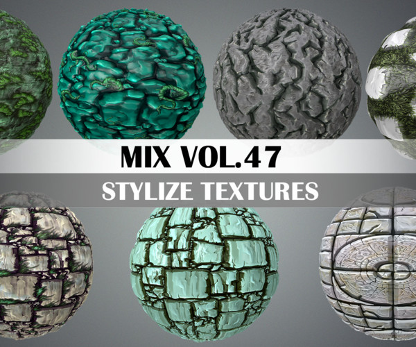ArtStation - Stylized Mix Vol.47 - Hand Painted Texture Pack | Game Assets