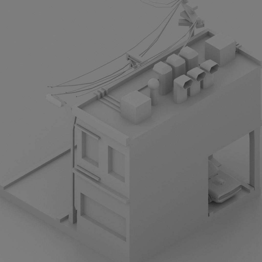 ArtStation - Low Poly Isometric Motel 3D Model (.fbx /.obj) | Resources