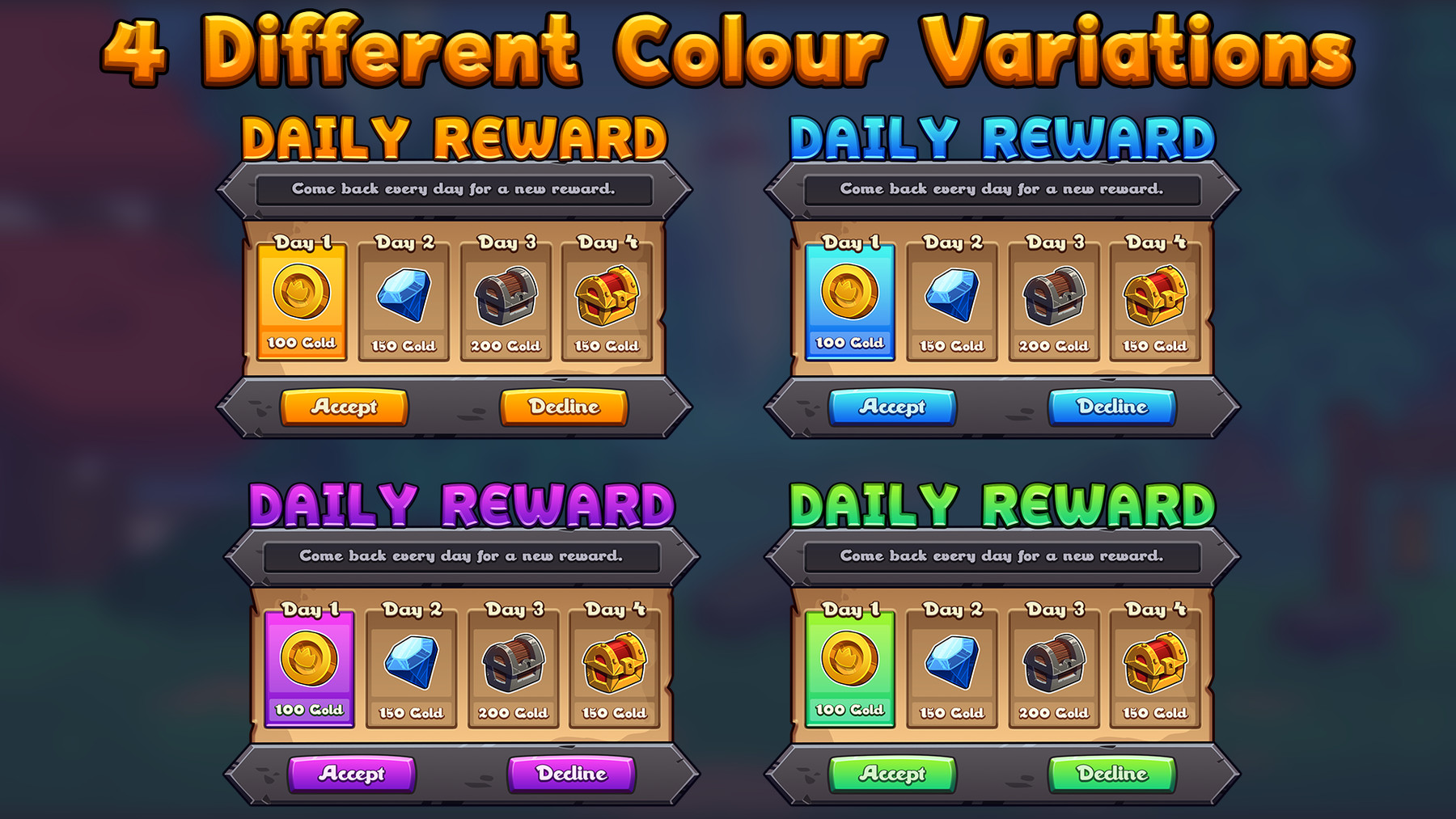 ArtStation - Cute RPG UI Kit | Game Assets