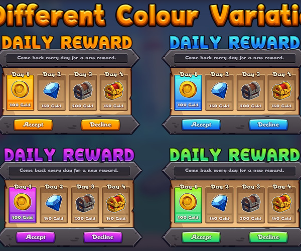 ArtStation - Cute RPG UI Kit | Game Assets