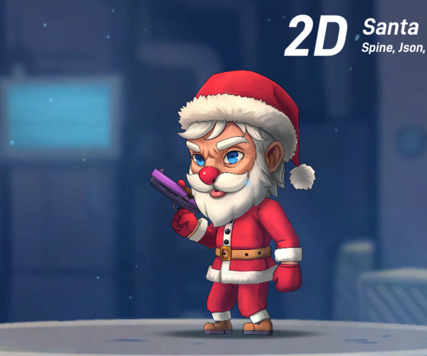 ArtStation - 2D Chibi Santa Game character (Spine) | Game Assets