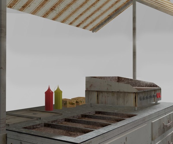 ArtStation - Food Cart | Game Assets