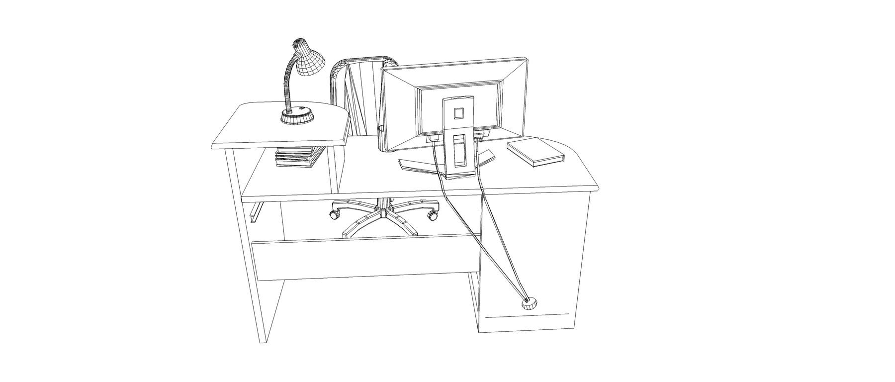 ArtStation - Desktop Computer Table and Chair | Game Assets