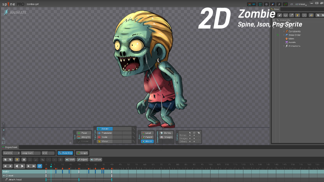 ArtStation - 2D Chibi Zombie Girl | Game Assets
