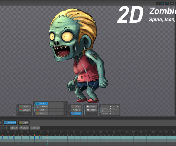 ArtStation - 2D Chibi Zombie Girl | Game Assets