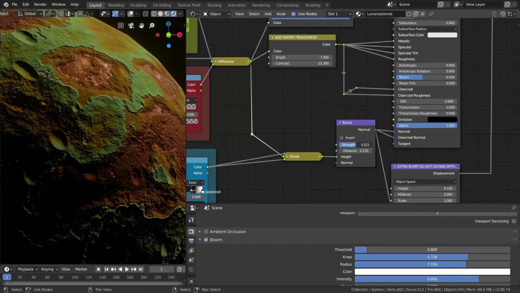 ArtStation - FREE MOON PROCEDURAL SHADER // BLENDER 2.80 | Resources