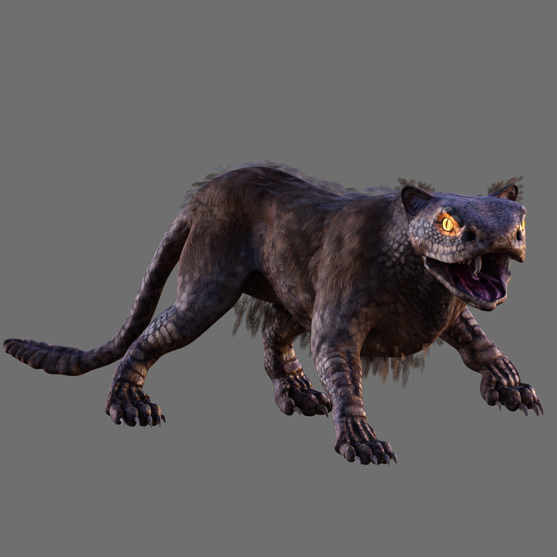 ArtStation - Snake Cat Monster | Game Assets