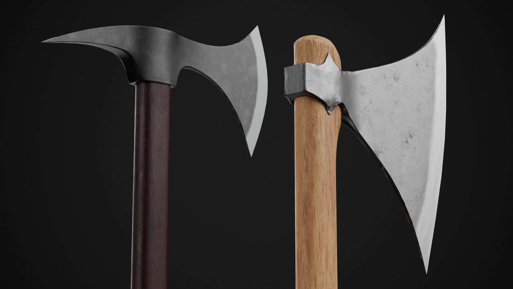 ArtStation - low poly dane and naval axes. | Game Assets