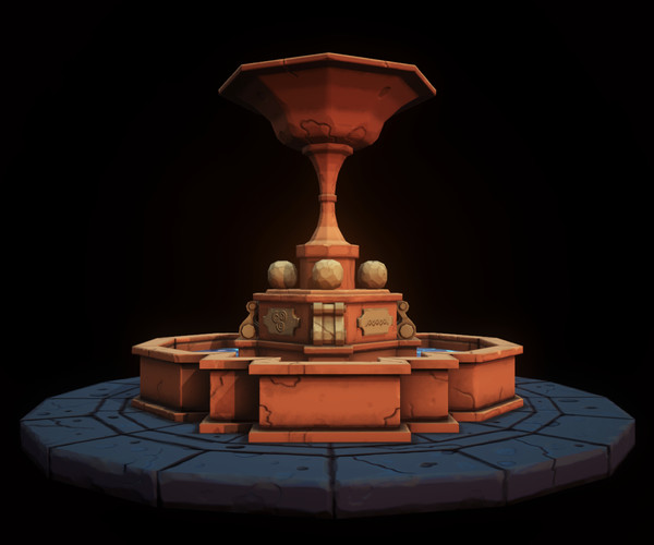 ArtStation - Stylized Fountain | Game Assets