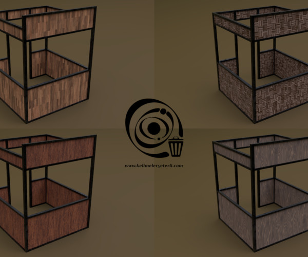 ArtStation - Stall stand 05 4in1 R - 4 PBR Texture 1 Model | Resources