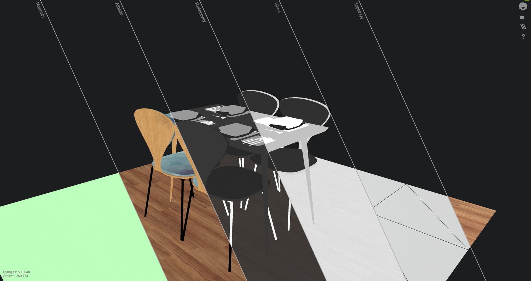ArtStation - Brixton Flare Dining Tabel | Resources