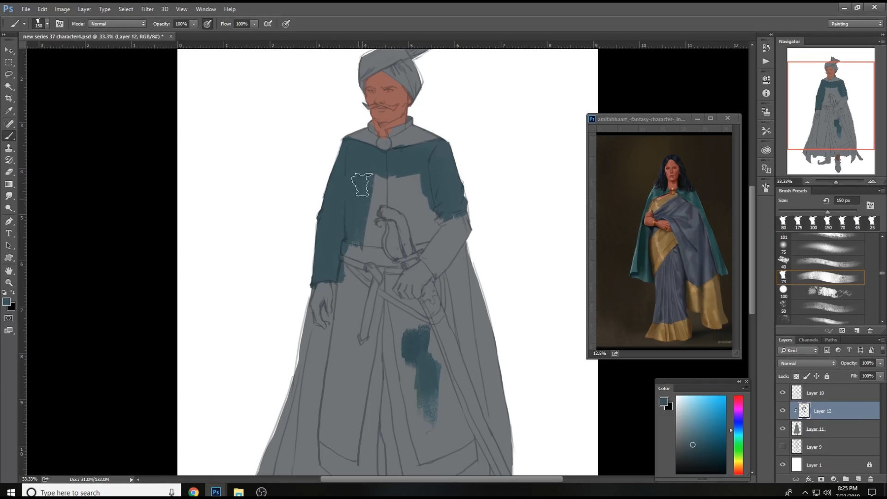 ArtStation - Character painting process - step by step the most easy ...