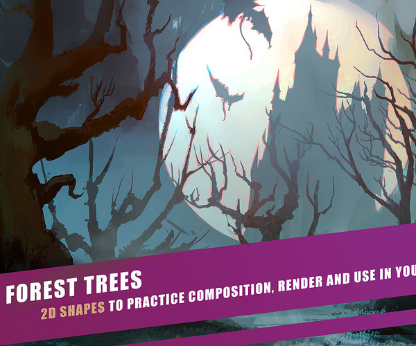 ArtStation - Old Forest Trees - 2D assets | Artworks