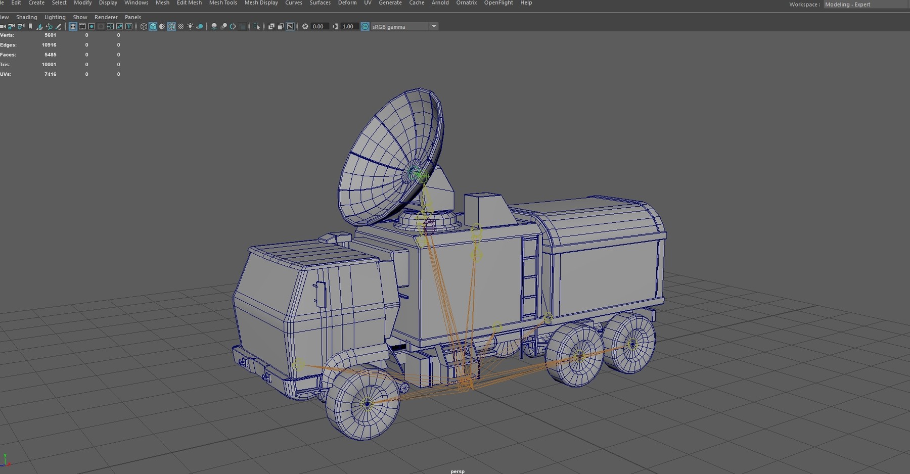 ArtStation - Low poly animated Radar truck | Game Assets
