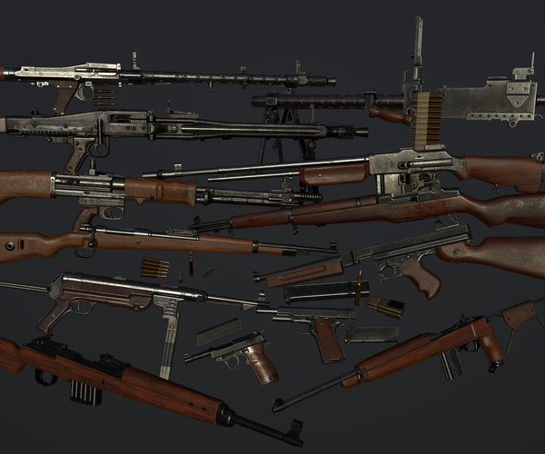 ArtStation - Ultimate World war 2 Weapons pack | Resources