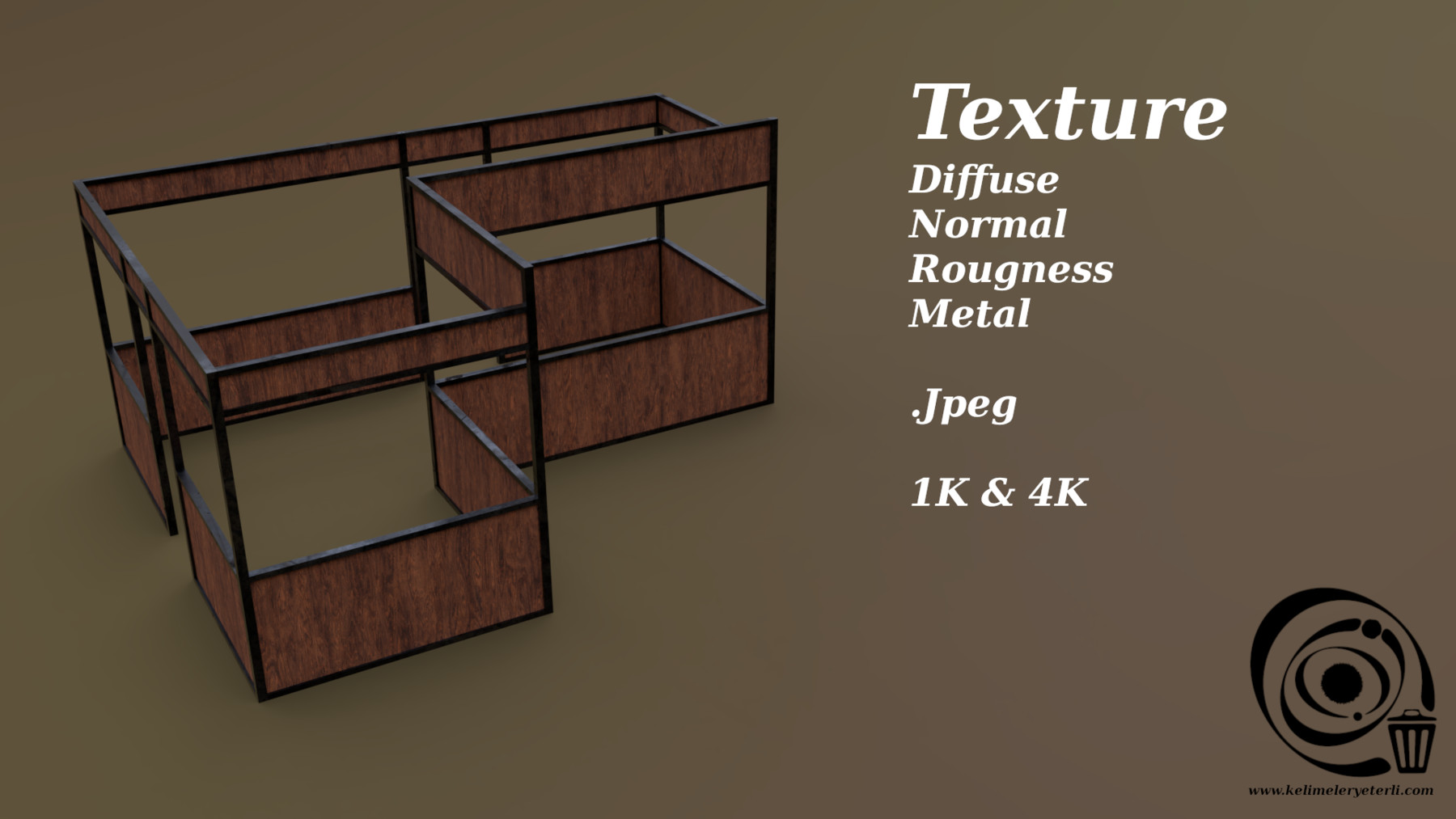 ArtStation - Stall stand 15 4in1 R - 4 PBR Texture 1 Model | Resources