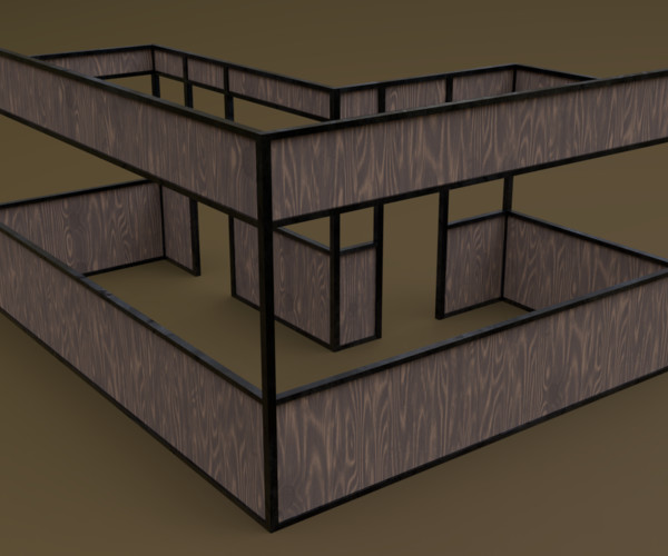 ArtStation - Stall stand 20 4in1 R - 4 PBR Texture 1 Model | Resources