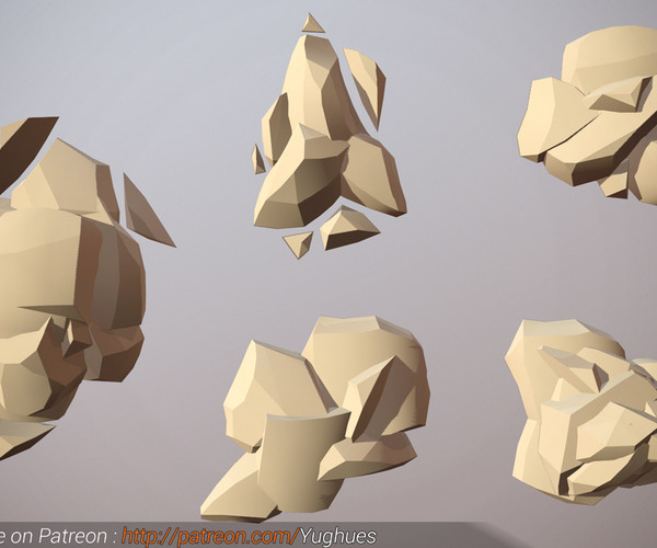 ArtStation - Yughues LowPoly Rocks 01 | Game Assets