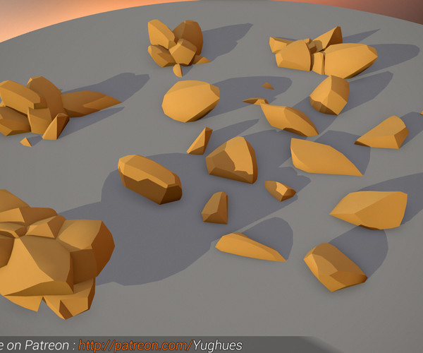 ArtStation - Yughues LowPoly Rocks 02 | Game Assets