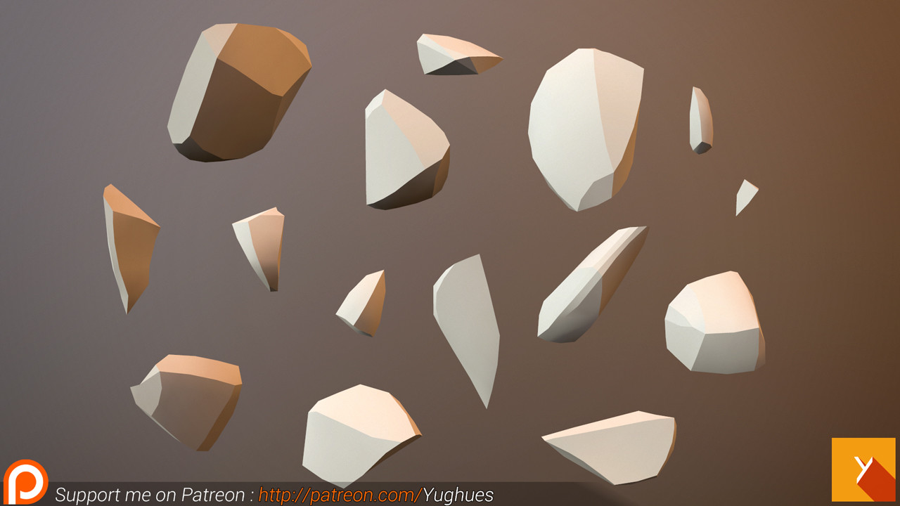 ArtStation - Yughues LowPoly Rocks 02 | Game Assets