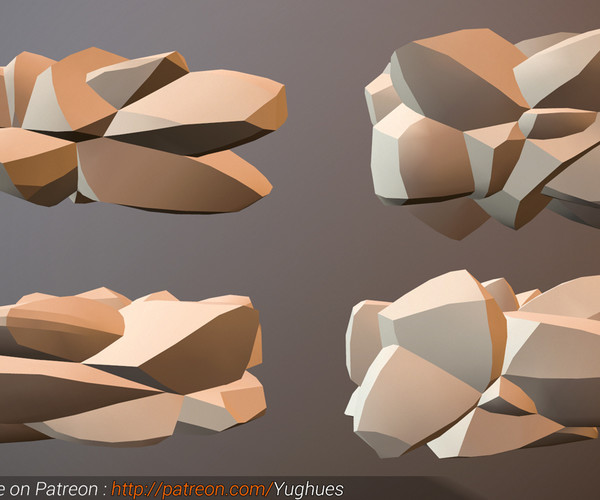 ArtStation - Yughues LowPoly Rocks 02 | Game Assets