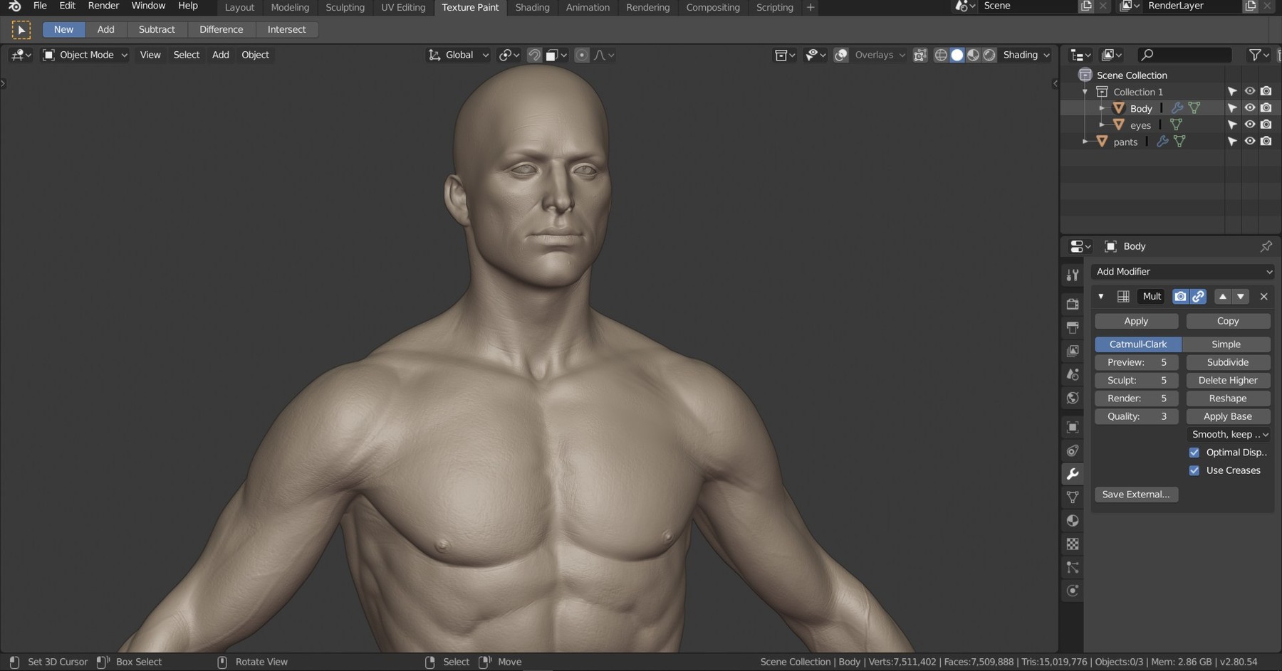 ArtStation - Basic human male model | Game Assets