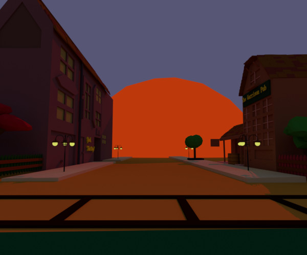 ArtStation - Low Poly City