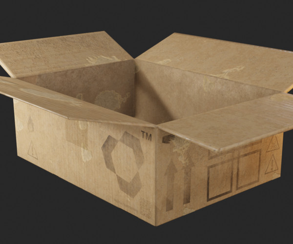 ArtStation - Cardboard Boxes 3d model | Game Assets