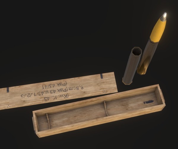 ArtStation - German 88mm FLAK Ammo | Game Assets