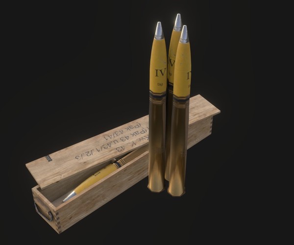ArtStation - German 88mm FLAK Ammo | Game Assets