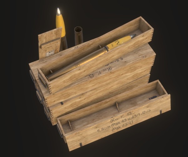 ArtStation - German 88mm FLAK Ammo | Game Assets