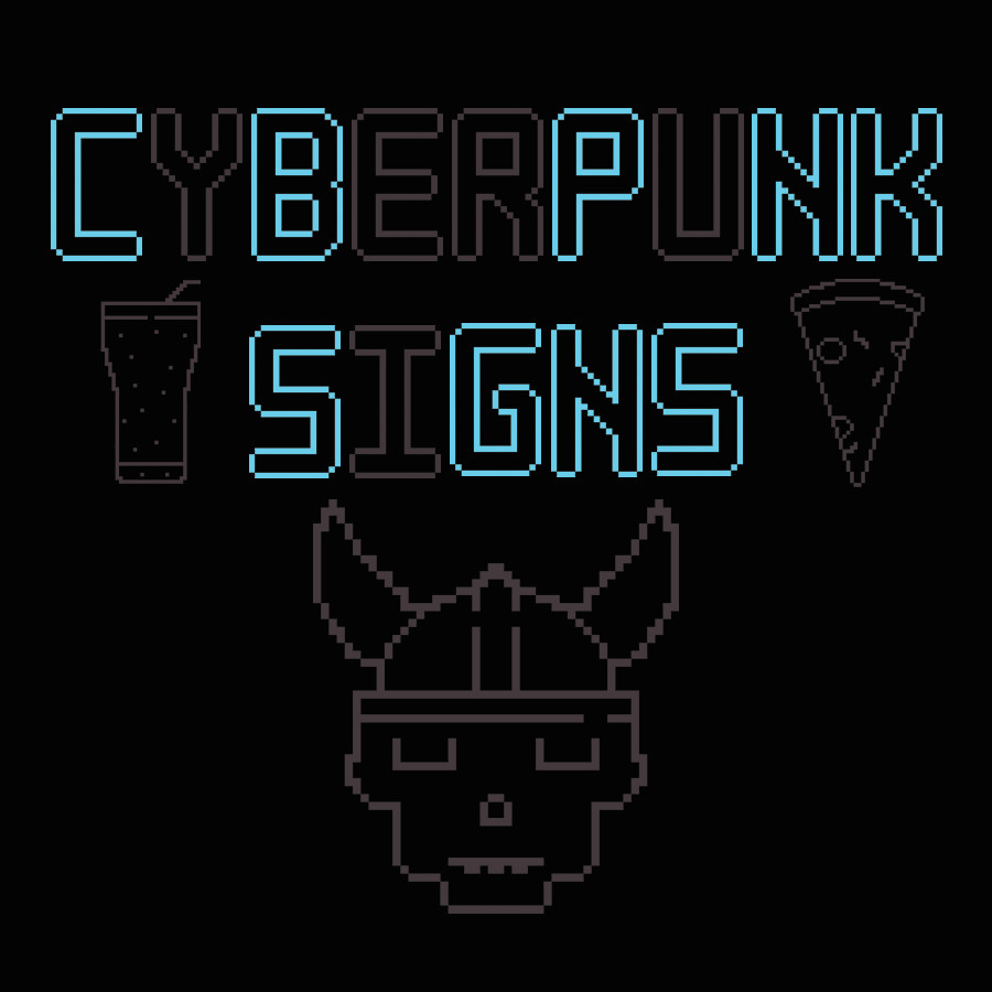 ArtStation - Cyberpunk Signs - Alphabet | Game Assets