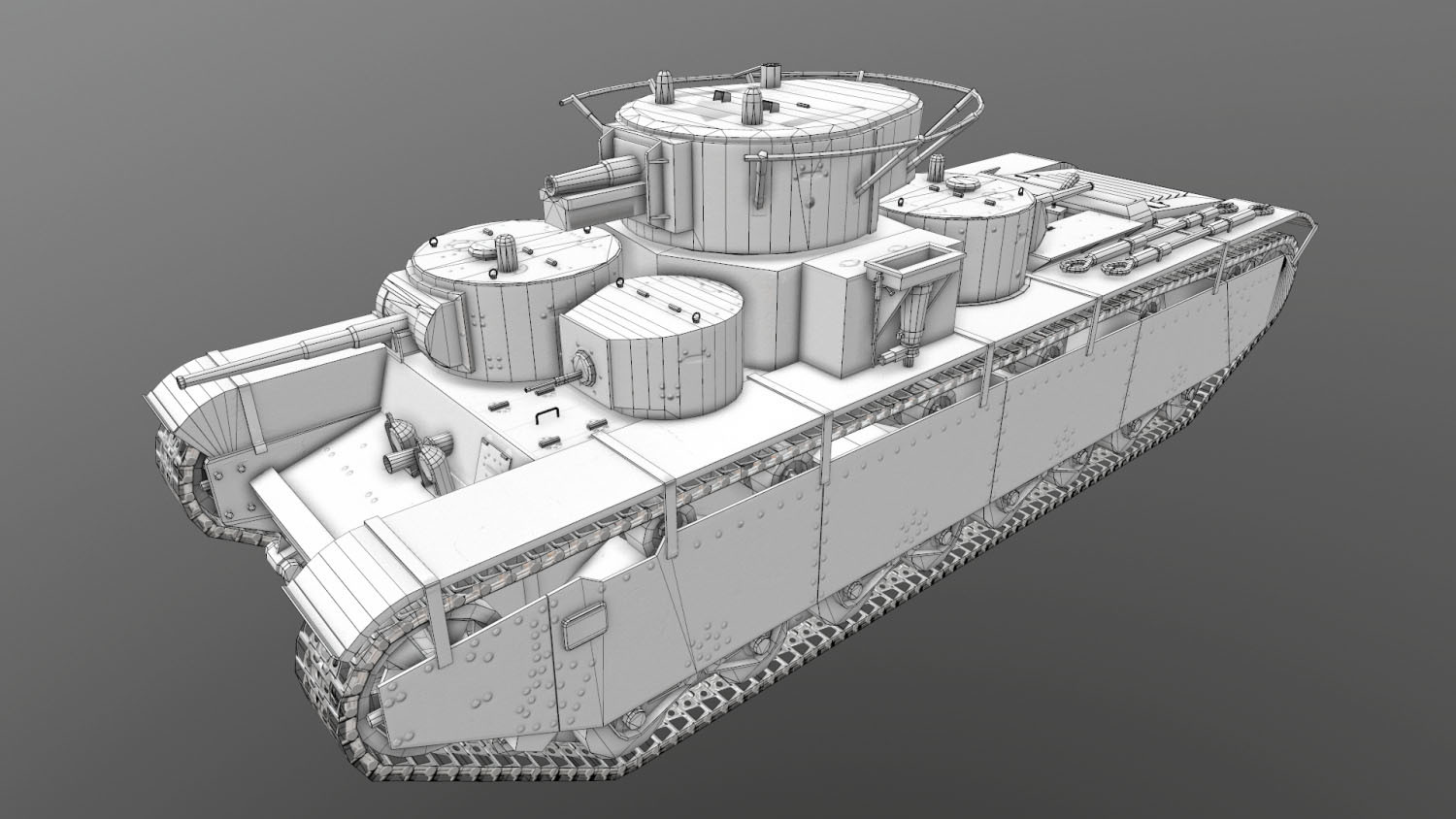 ArtStation - Tank T-35 | Game Assets