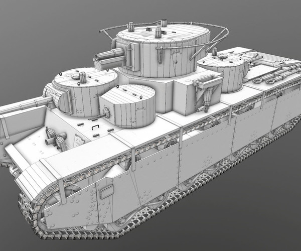 ArtStation - Tank T-35 | Game Assets