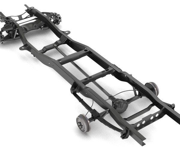 ArtStation - VINTAGE 2WD PICKUP TRUCK CHASSIS | Game Assets